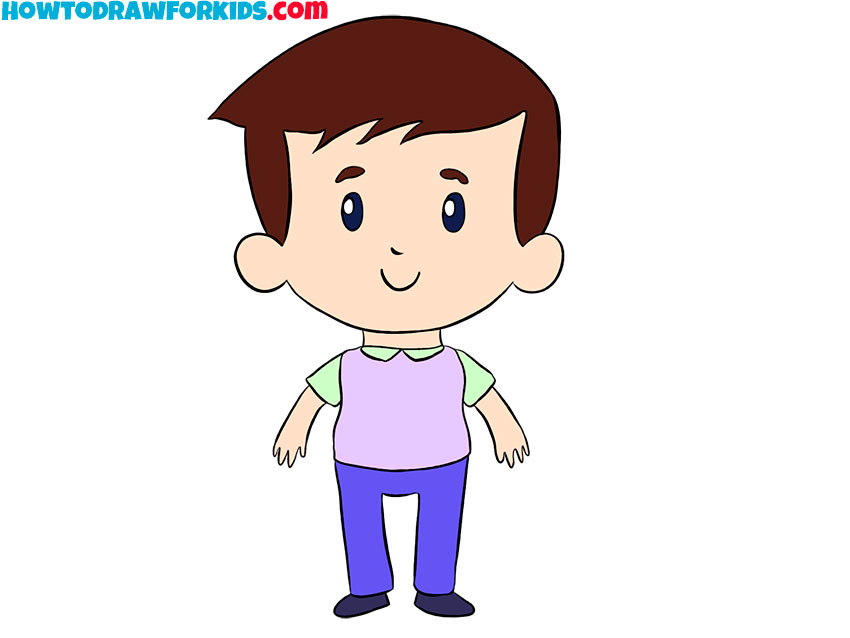 How To Draw A Cartoon Person Easy Drawing Tutorial For Kids