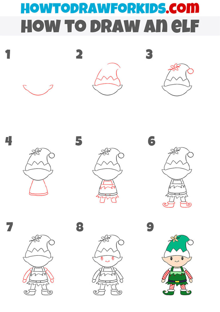 How to Draw an Elf - Easy Drawing Tutorial For Kids