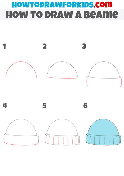 How to Draw a Beanie - Easy Drawing Tutorial For Kids