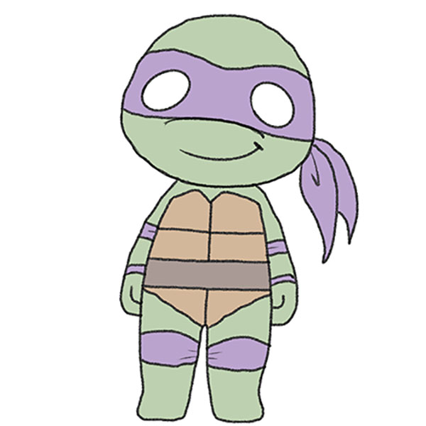 How To Draw A Ninja Turtle Easy Drawing Tutorial For Kids
