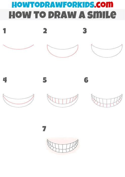 How to Draw a Smile - Easy Drawing Tutorial For Kids