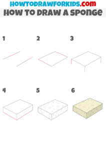 How to Draw a Sponge - Easy Drawing Tutorial For Kids