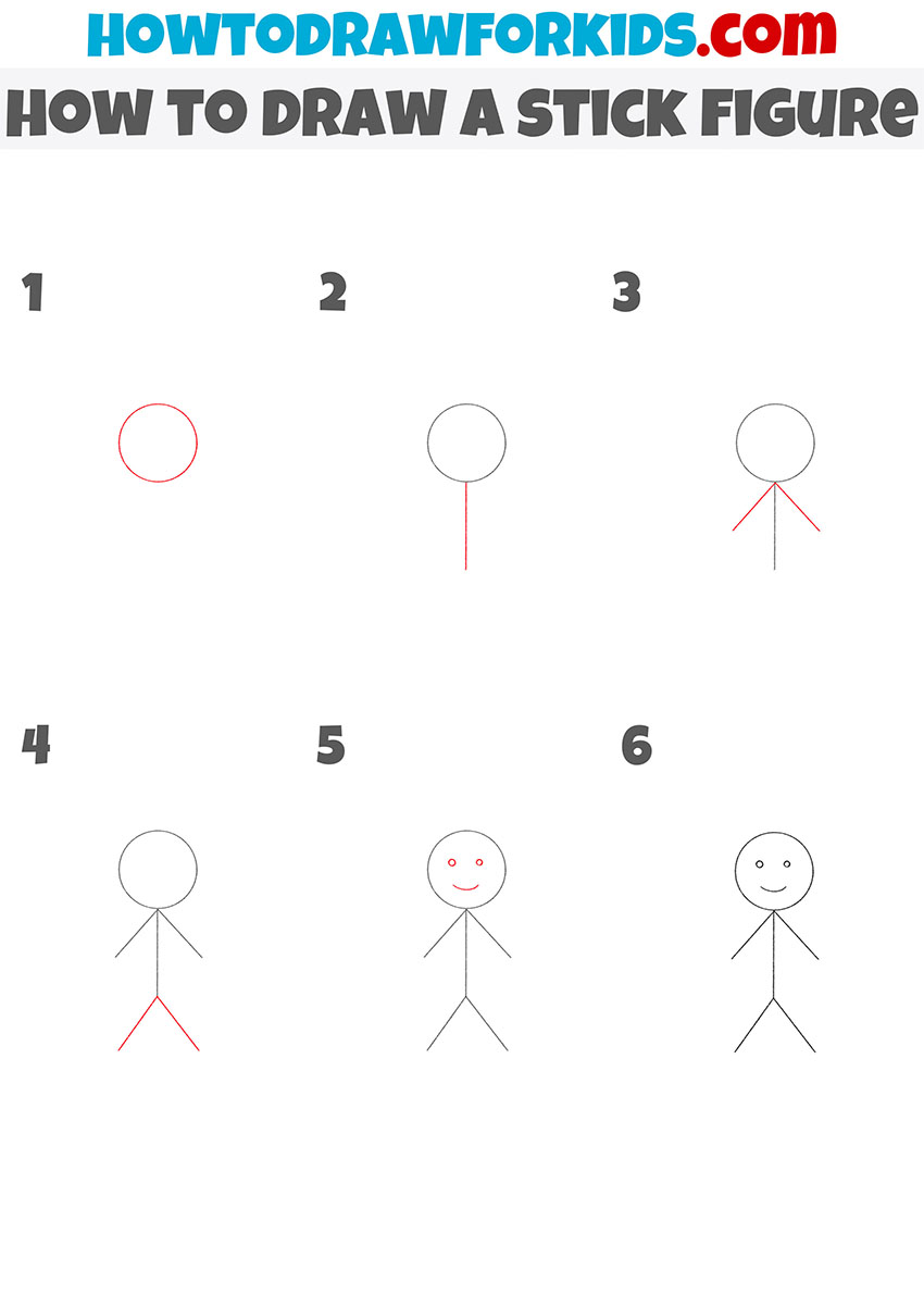 How To Draw A Stick Figure Easy Drawing Tutorial For Kids