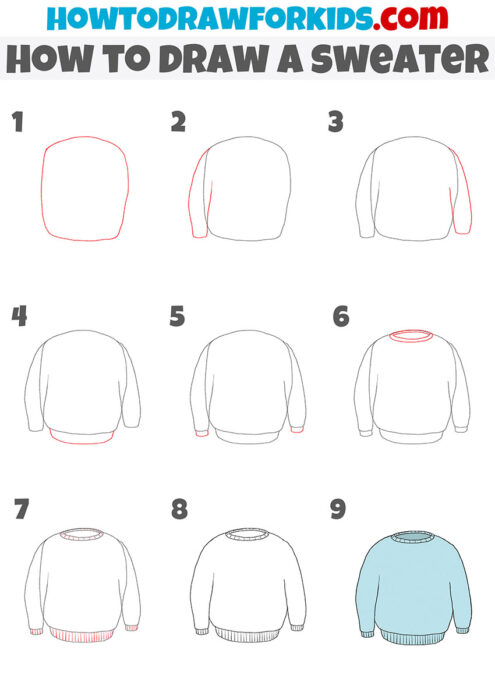 How to Draw a Sweater - Easy Drawing Tutorial For Kids
