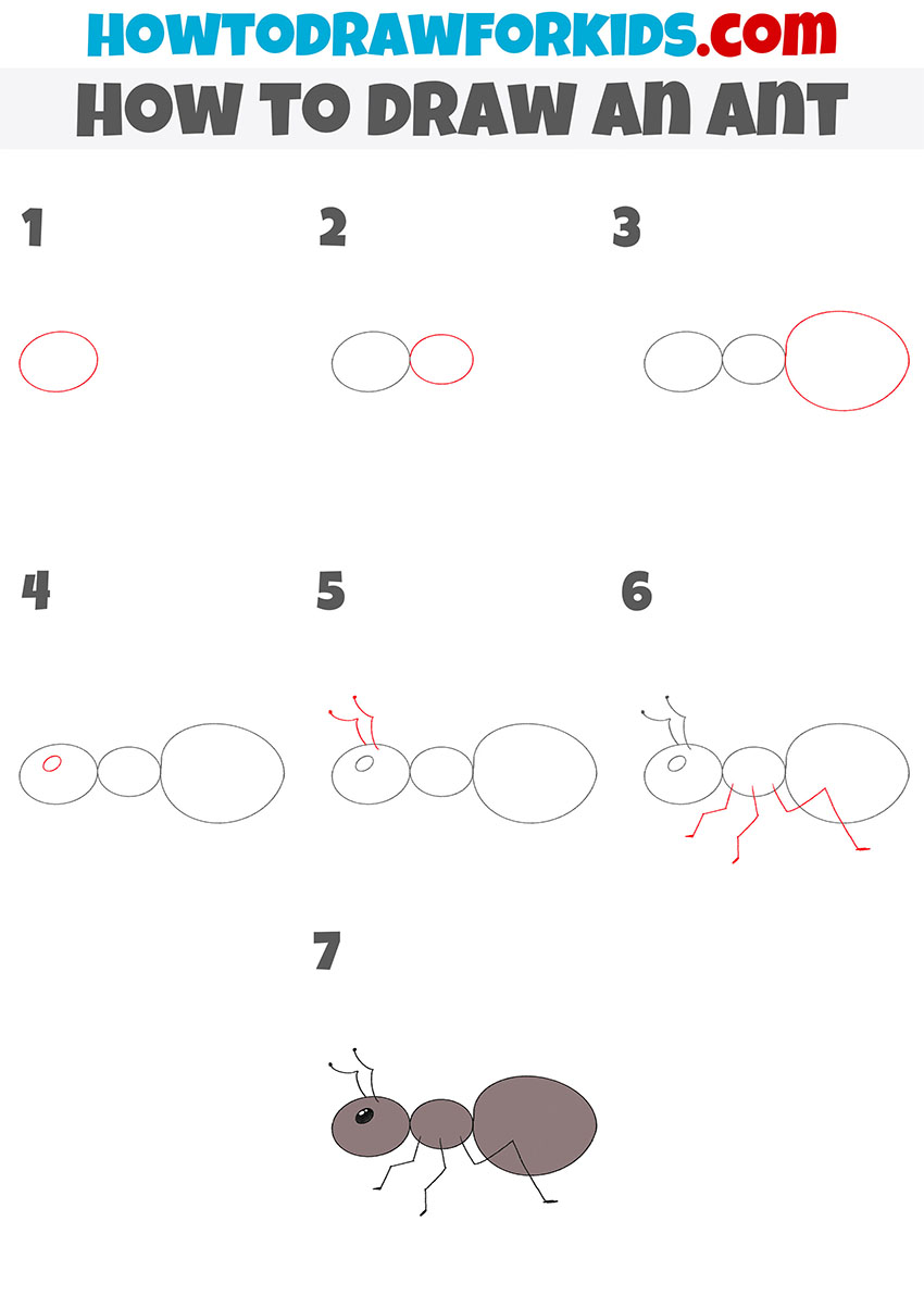 How To Draw An Ant Easy Drawing Tutorial For Kids