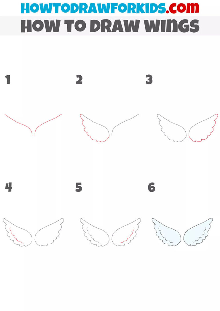 How to Draw Wings - Easy Drawing Tutorial For Kids
