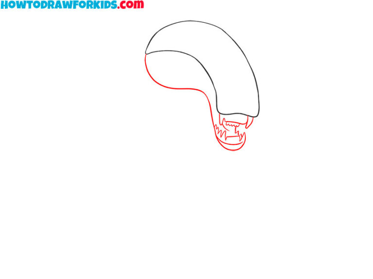 How to Draw a Xenomorph - Easy Drawing Tutorial For Kids