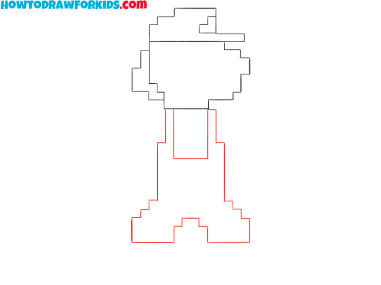 How to Draw 8-BIT Mario - Easy Drawing Tutorial For Kids