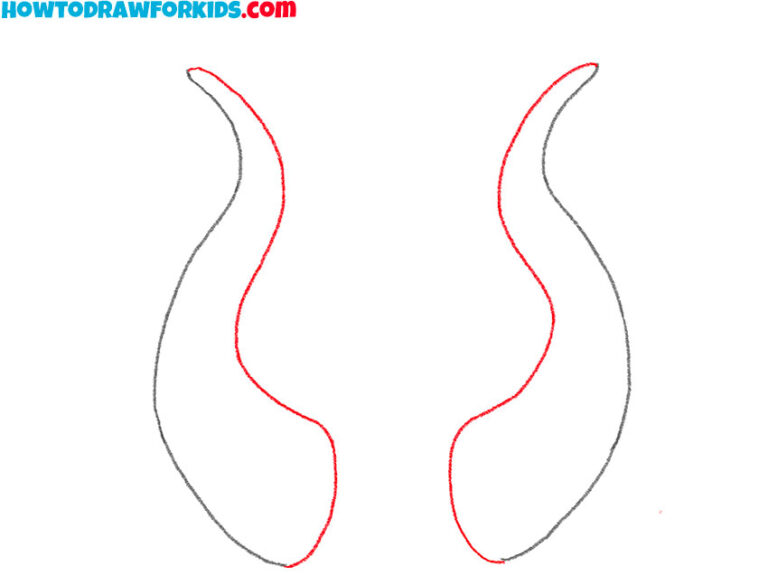 How to Draw Horns - Easy Drawing Tutorial For Kids
