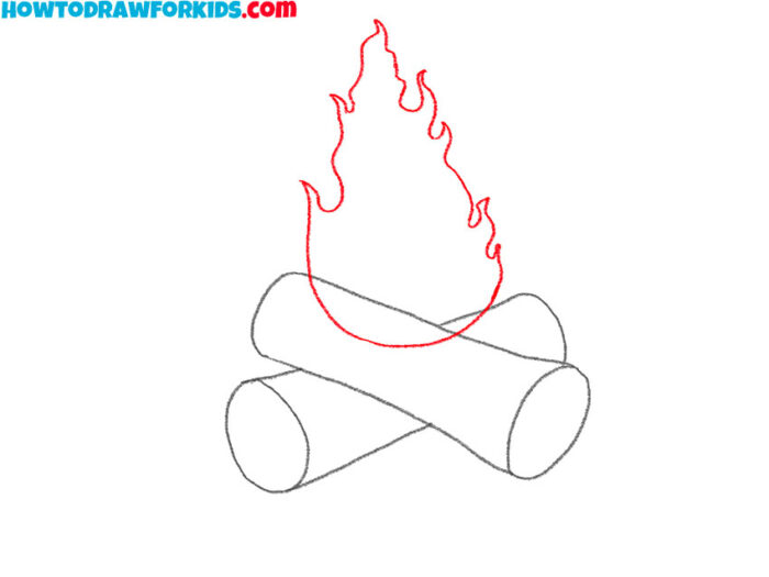 How to Draw a Campfire - Easy Drawing Tutorial For Kids