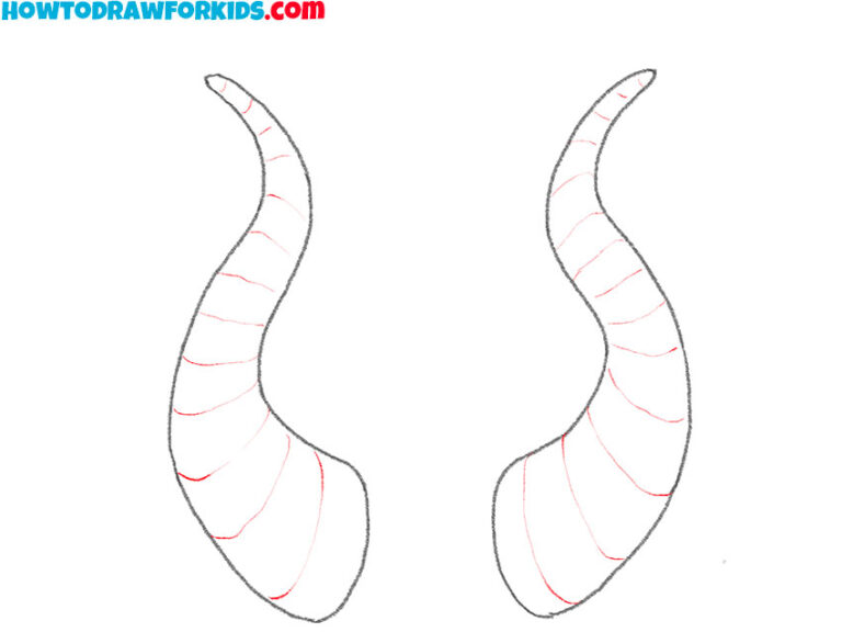How to Draw Horns - Easy Drawing Tutorial For Kids
