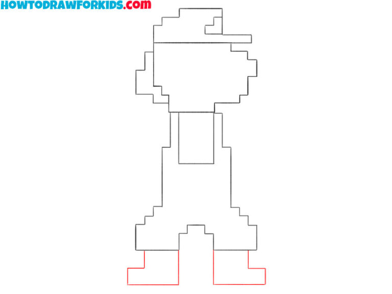 How to Draw 8-BIT Mario - Easy Drawing Tutorial For Kids
