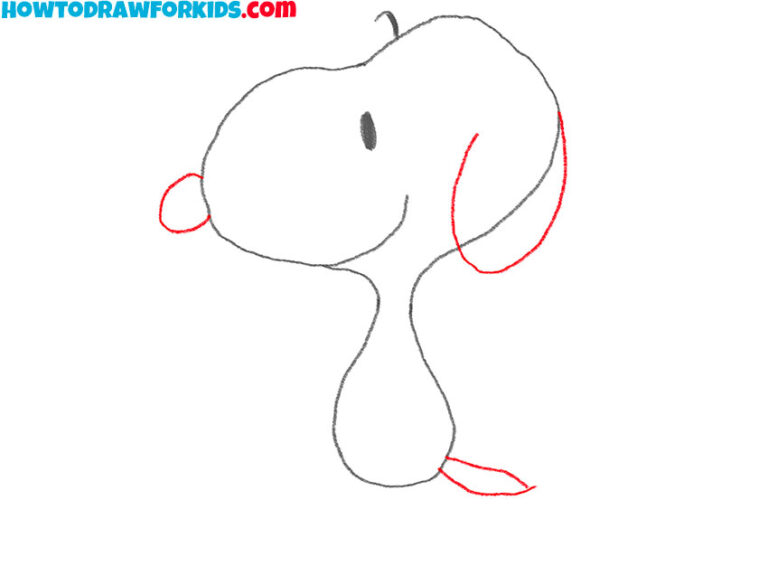 How to Draw Snoopy - Easy Drawing Tutorial For Kids
