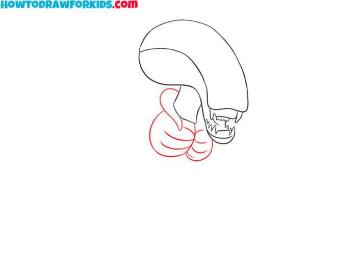 How to Draw a Xenomorph - Easy Drawing Tutorial For Kids