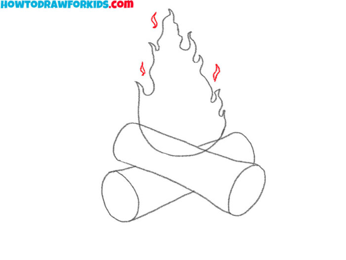 How to Draw a Campfire - Easy Drawing Tutorial For Kids