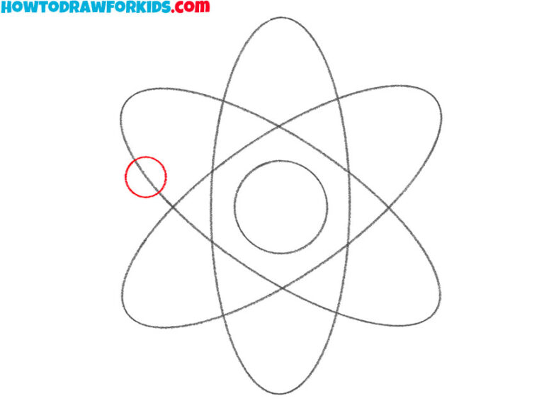 How to Draw an Atom - Easy Drawing Tutorial For Kids