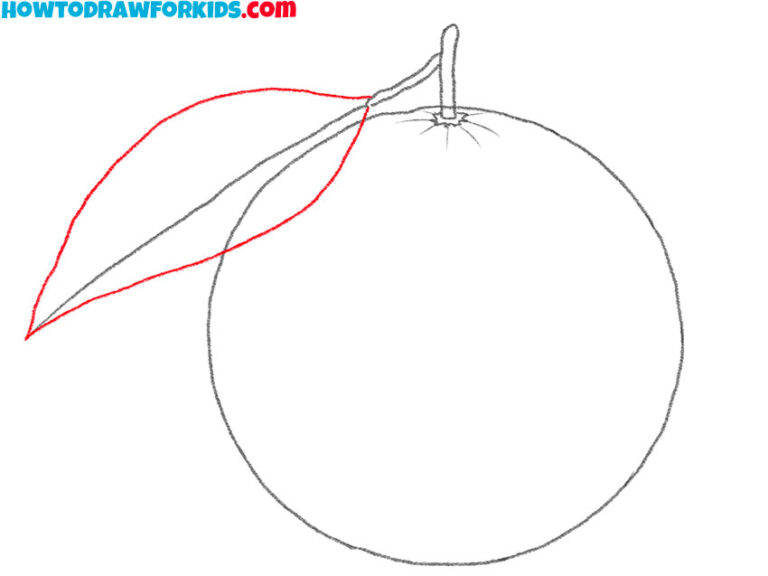 How to Draw an Orange - Easy Drawing Tutorial For Kids