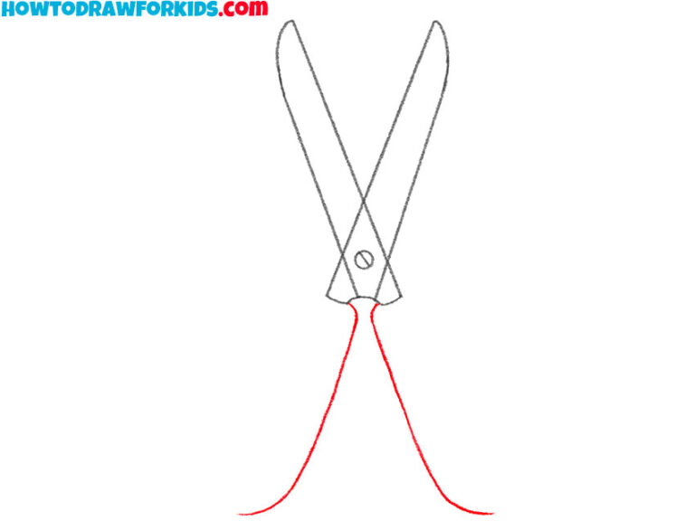How to Draw Scissors - Easy Drawing Tutorial For Kids