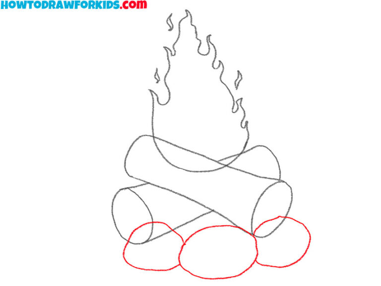 How to Draw a Campfire - Easy Drawing Tutorial For Kids