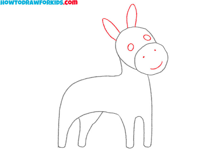 How to Draw a Donkey - Easy Drawing Tutorial For Kids