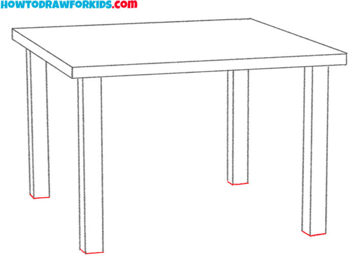 How To Draw A Table Easy Drawing Tutorial For Kids How To Draw A Table Easy Drawing Tutorial For Kids