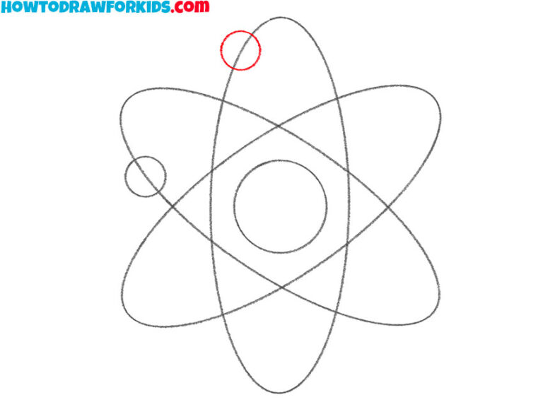 How to Draw an Atom - Easy Drawing Tutorial For Kids