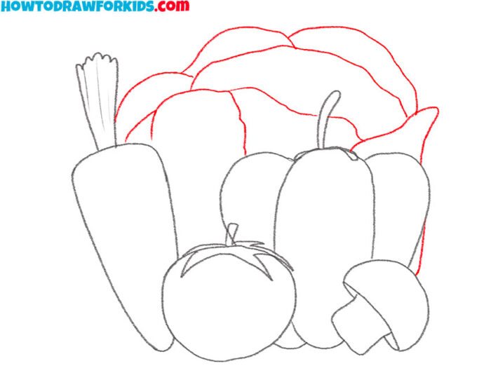 How to Draw Vegetables - Easy Drawing Tutorial For Kids