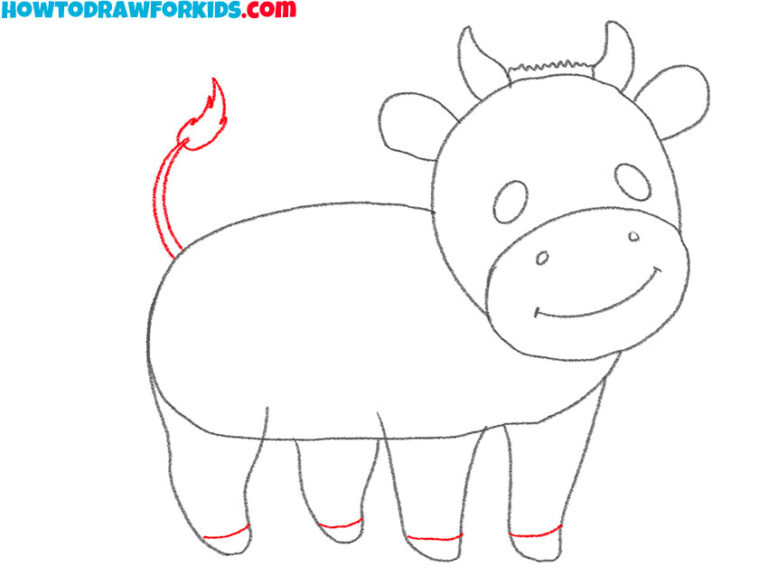 How to Draw a Bull - Easy Drawing Tutorial For Kids