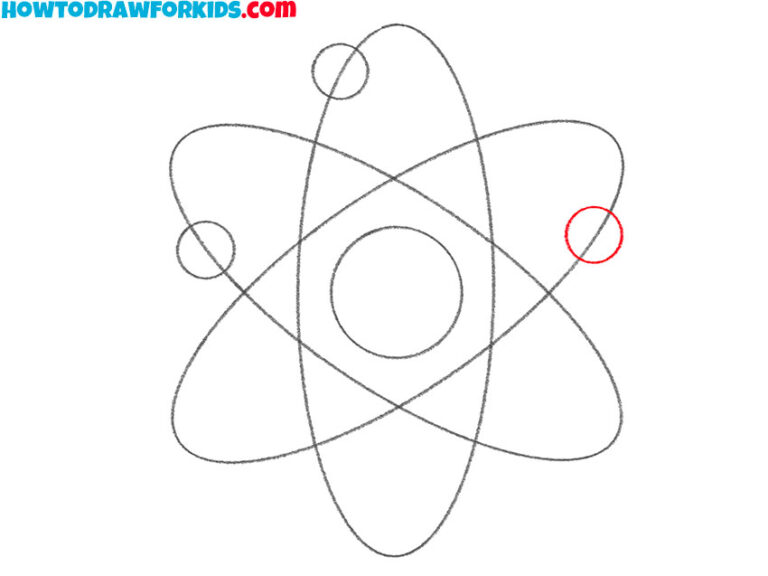 How to Draw an Atom - Easy Drawing Tutorial For Kids