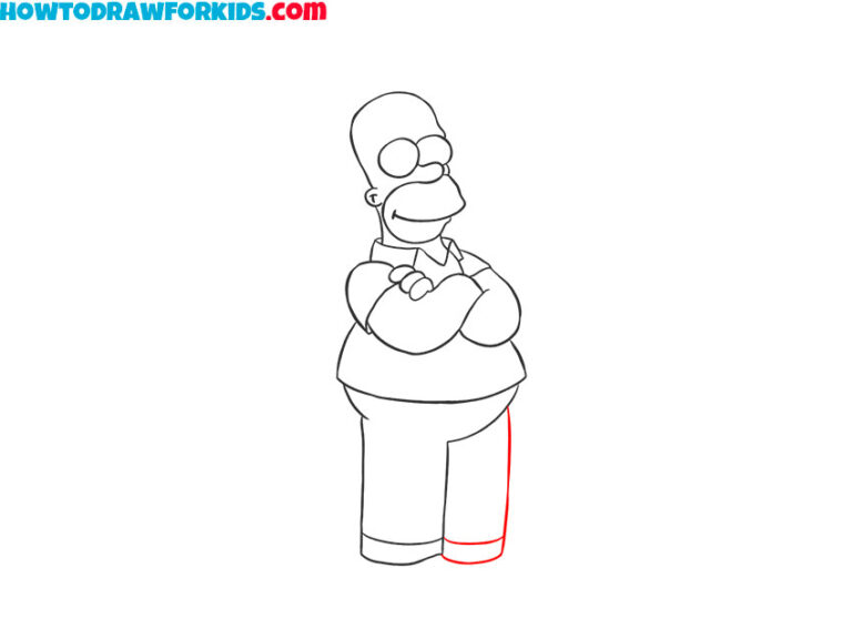 How to Draw Homer Simpson - Easy Drawing Tutorial For Kids