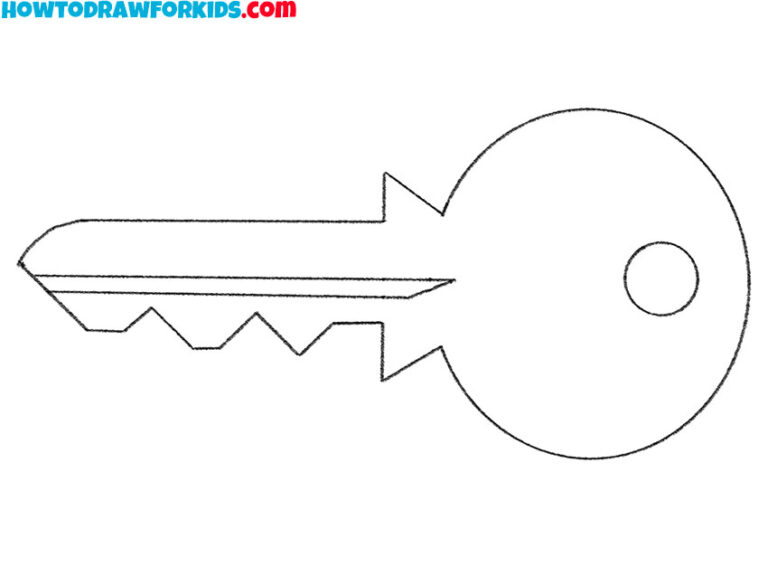 How to Draw a Key - Easy Drawing Tutorial For Kids