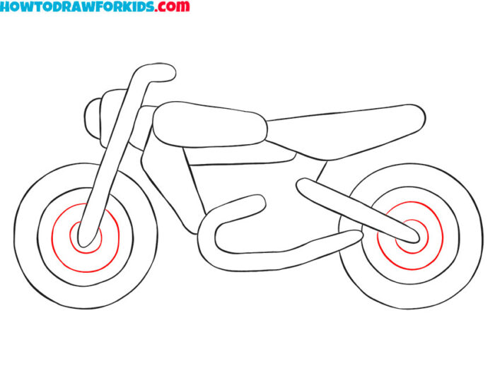 How to Draw a Motorcycle - Easy Drawing Tutorial For Kids