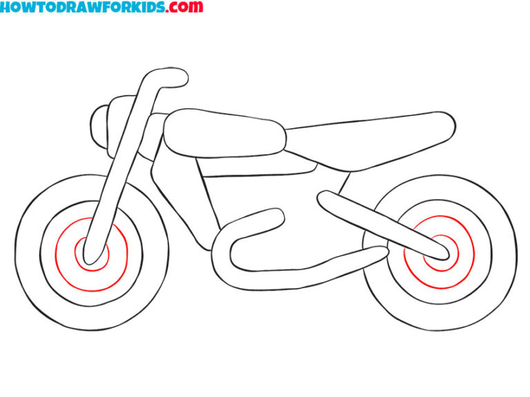 How to Draw a Motorcycle - Easy Drawing Tutorial For Kids