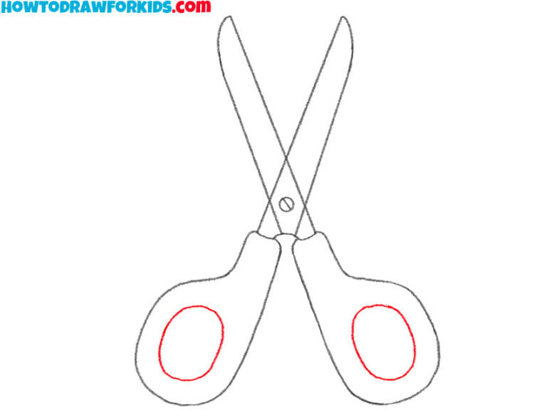 How to Draw Scissors - Easy Drawing Tutorial For Kids