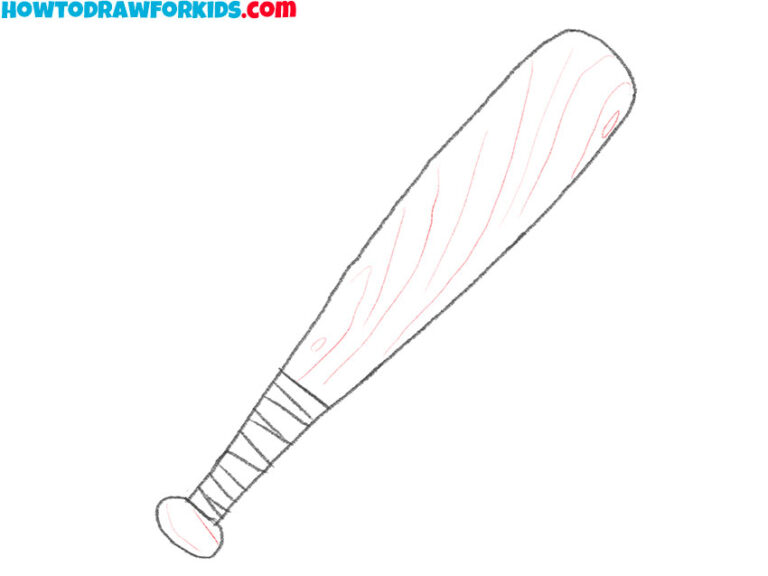 How to Draw a Baseball Bat - Easy Drawing Tutorial For Kids