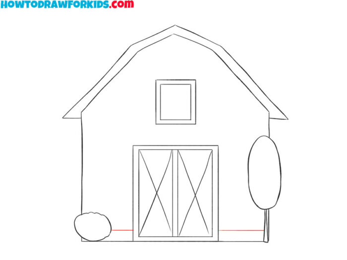 How to Draw a Barn - Easy Drawing Tutorial For Kids
