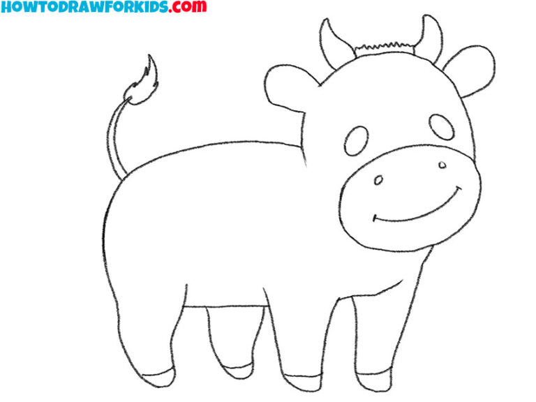 How to Draw a Bull - Easy Drawing Tutorial For Kids