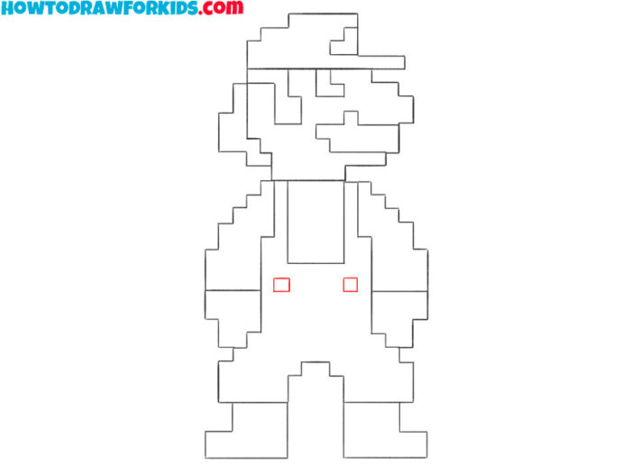 How to Draw 8-BIT Mario - Easy Drawing Tutorial For Kids