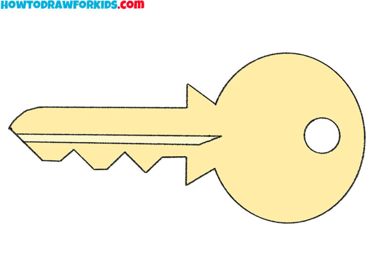 How to Draw a Key - Easy Drawing Tutorial For Kids