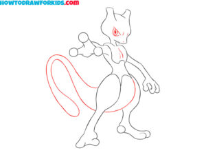 How to Draw Mewtwo - Easy Drawing Tutorial For Kids