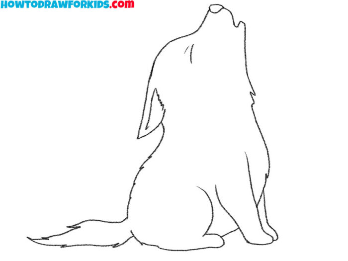 How to Draw a Howling Wolf - Easy Drawing Tutorial For Kids