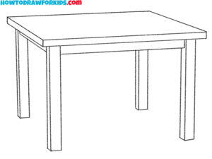 How to Draw a Table - Easy Drawing Tutorial For Kids
