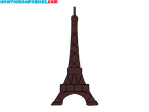 How to Draw the Eiffel Tower - Easy Drawing Tutorial For Kids