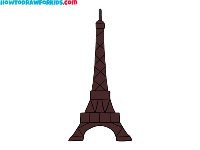 How to Draw the Eiffel Tower - Easy Drawing Tutorial For Kids