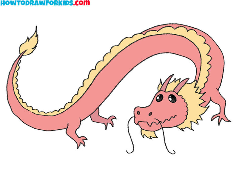 How to Draw a Chinese Dragon - Easy Drawing Tutorial For Kids