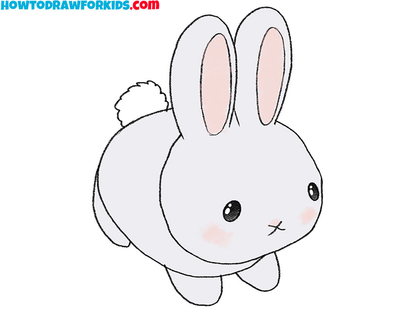 How To Draw A Cute Bunny Step By Step Drawing Tutorial