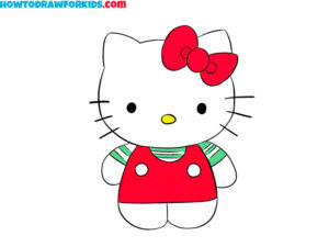 How to Draw Hello Kitty - Easy Drawing Tutorial For Kids
