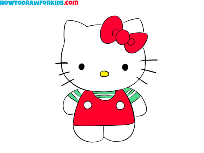 How to Draw Hello Kitty - Easy Drawing Tutorial For Kids
