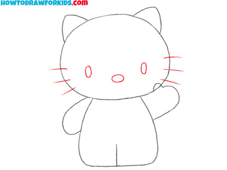 How to Draw Hello Kitty - Easy Drawing Tutorial For Kids