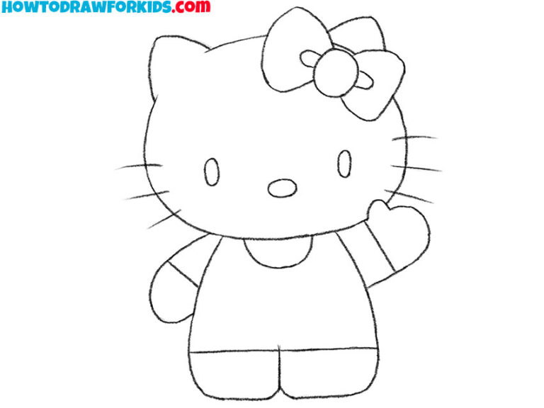 How to Draw Hello Kitty - Easy Drawing Tutorial For Kids